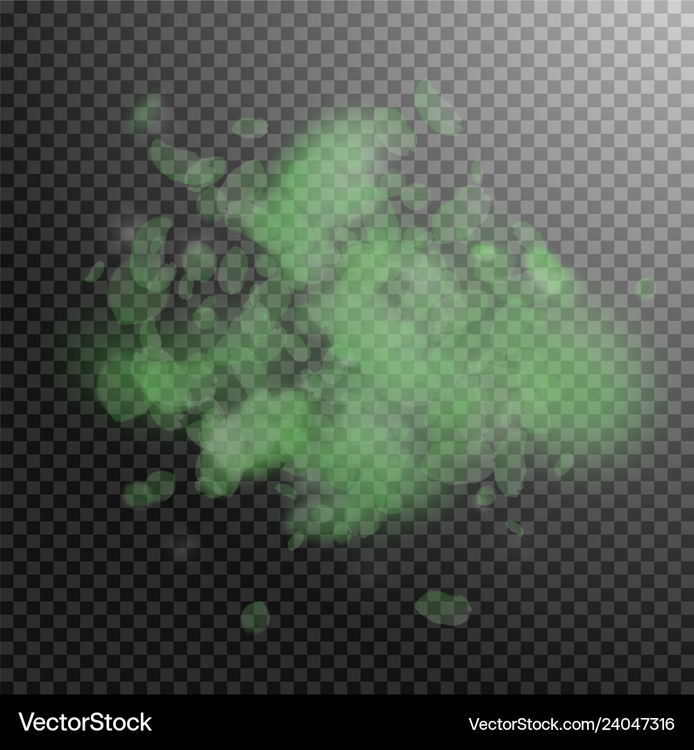 Green flower petals falling down impressive roman Vector Image