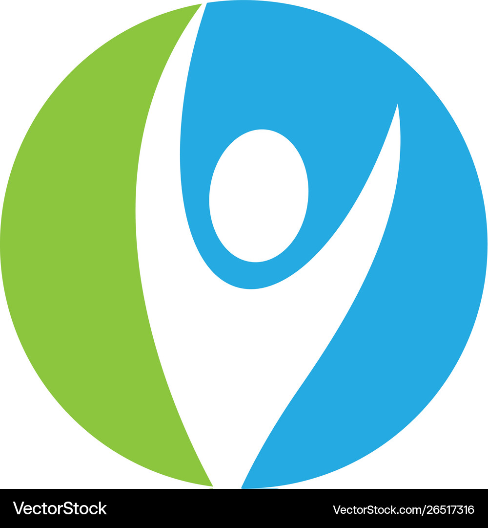 Human health symbol design Royalty Free Vector Image