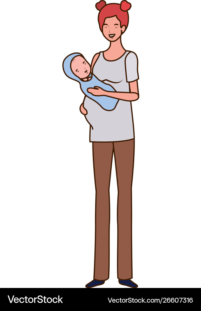 Isolated mother with baby design Royalty Free Vector Image