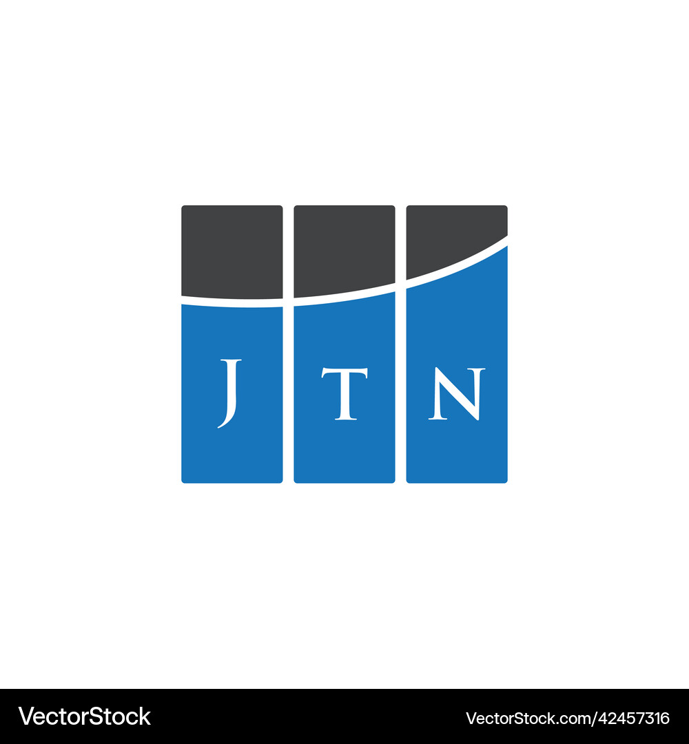 Jtn letter logo design on white background Vector Image