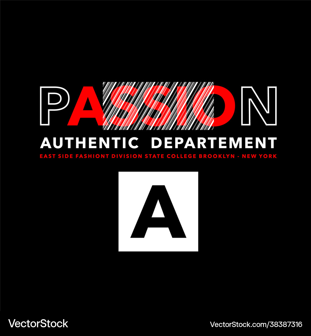 Passion authentic departement simple vintage Vector Image