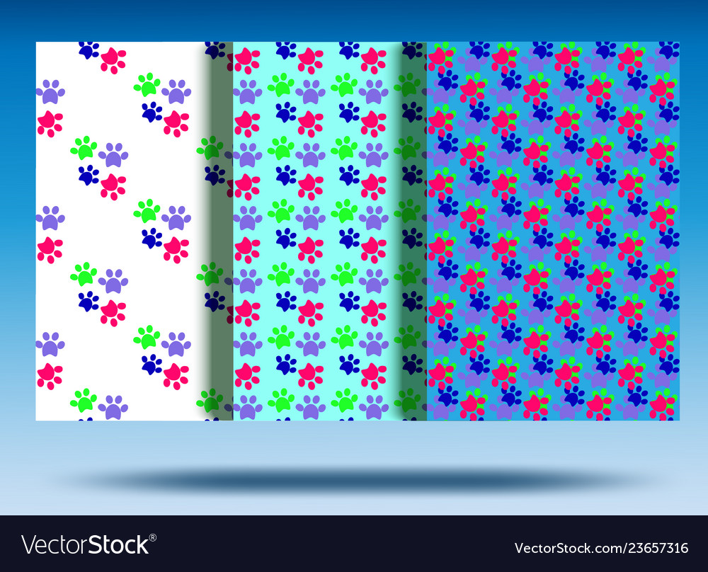 Paw print seamless Royalty Free Vector Image - VectorStock