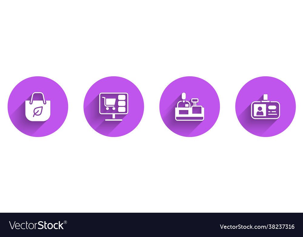 Set shopping bag with recycle cart on computer Vector Image Set shopping bag with recycle cart on computer Vector Image