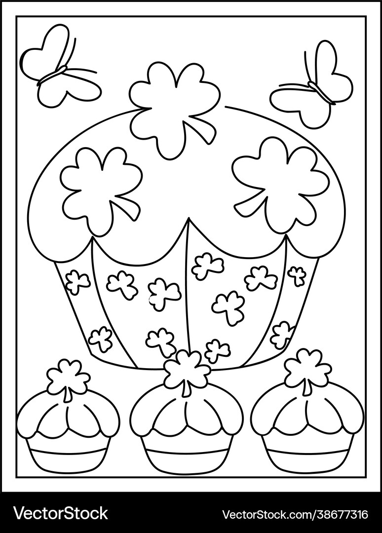 Shamrock cupcakes Royalty Free Vector Image - VectorStock