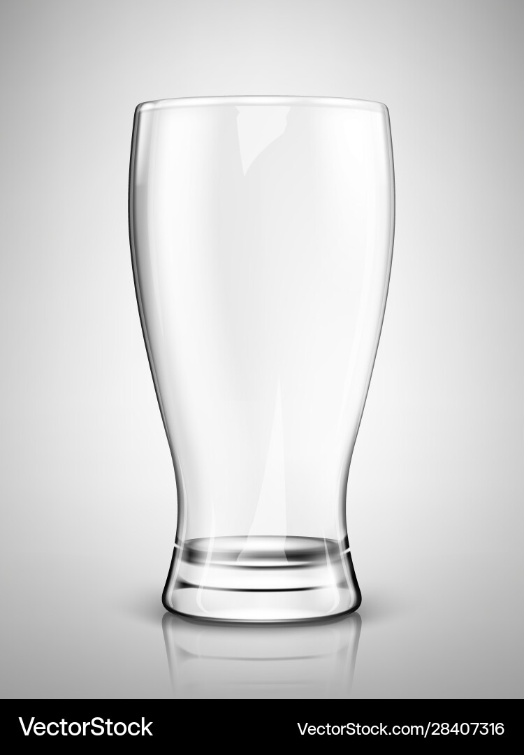 Traditional beer glass empty Royalty Free Vector Image