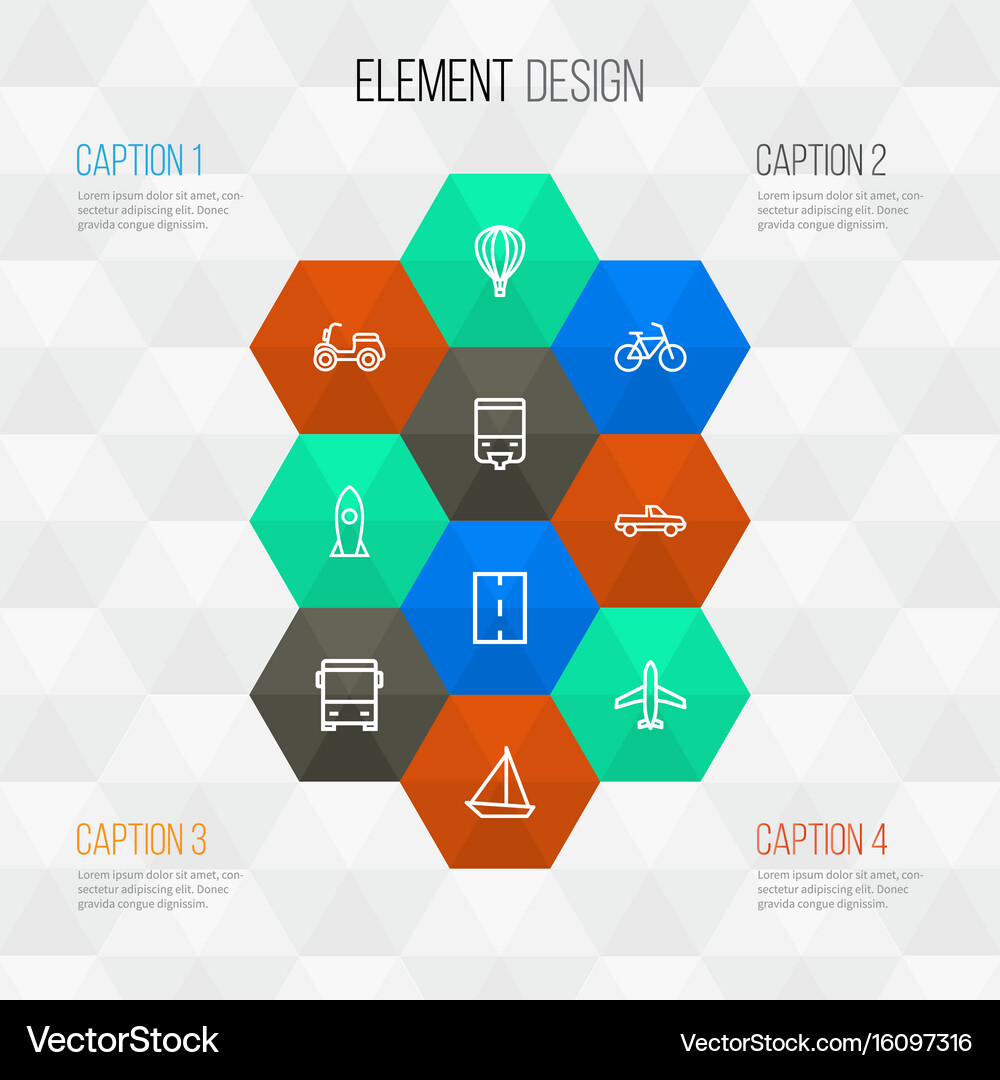 Transportation outline icons set collection Vector Image