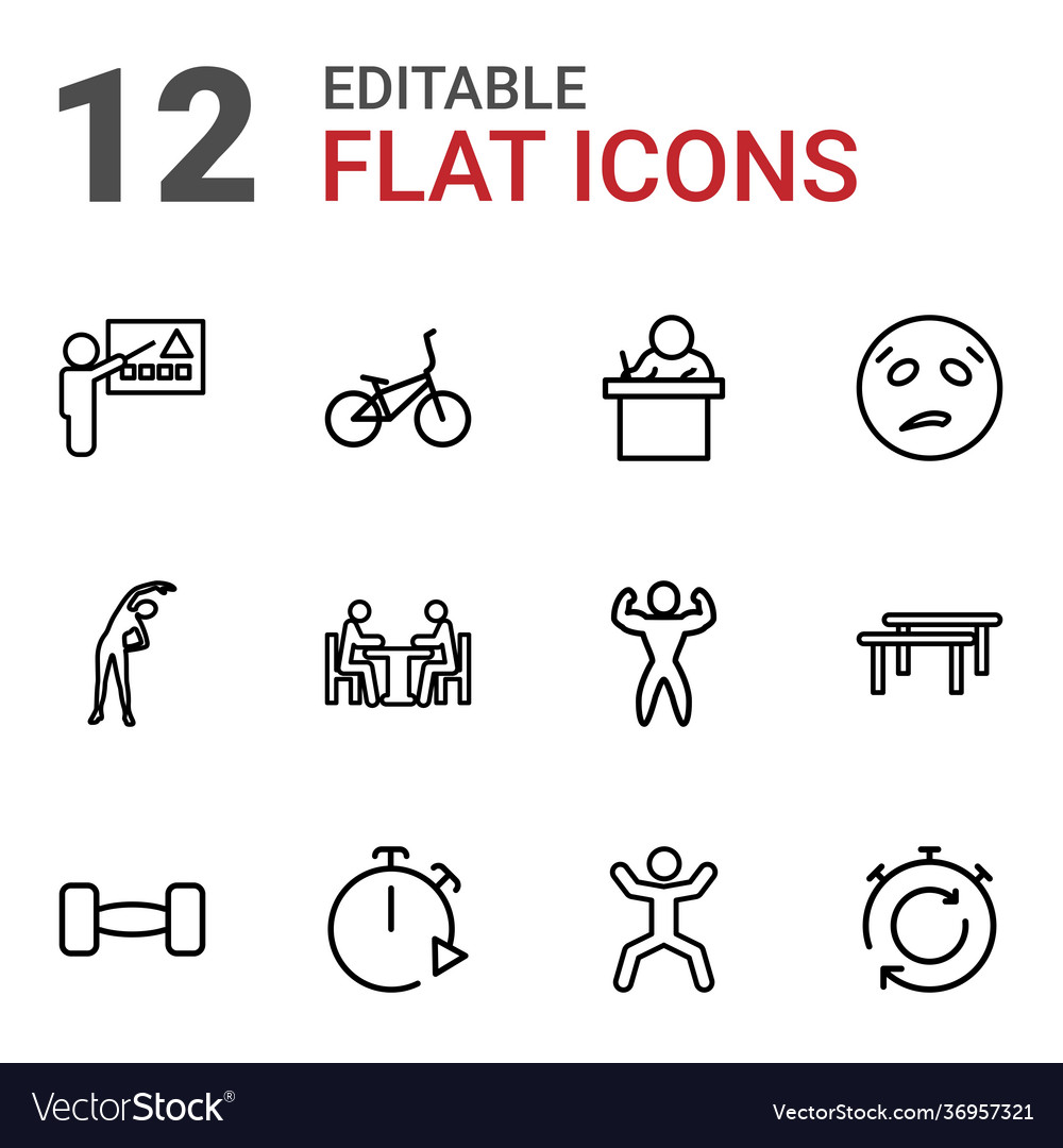 12 training icons Royalty Free Vector Image - VectorStock