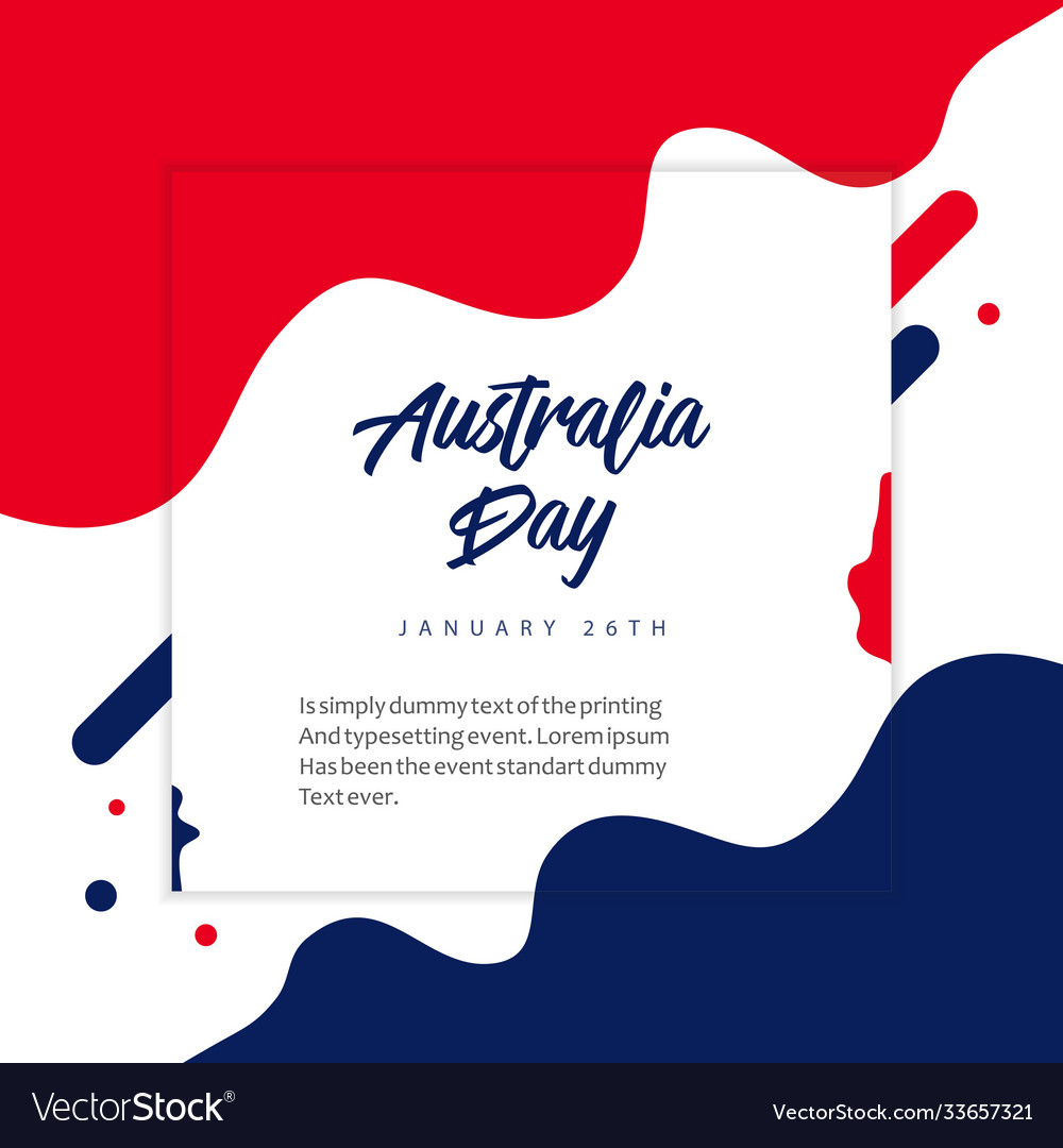 Australia day template design Royalty Free Vector Image