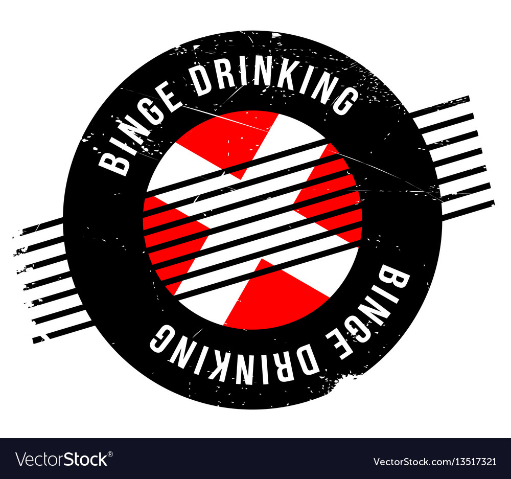 Binge drinking rubber stamp Royalty Free Vector Image