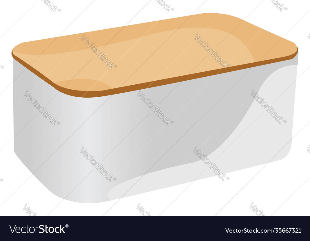Bread box on white background Royalty Free Vector Image