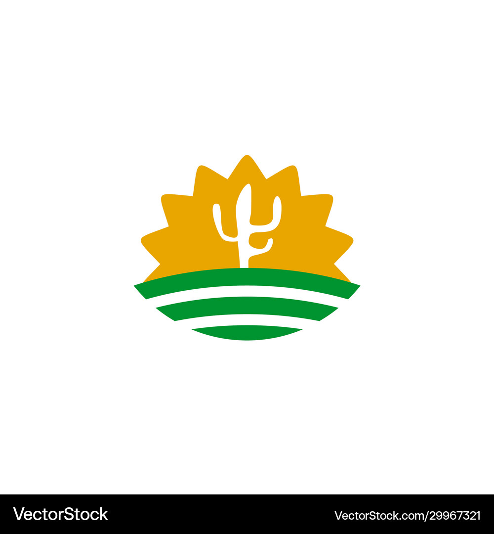 Cactus logo design template Royalty Free Vector Image