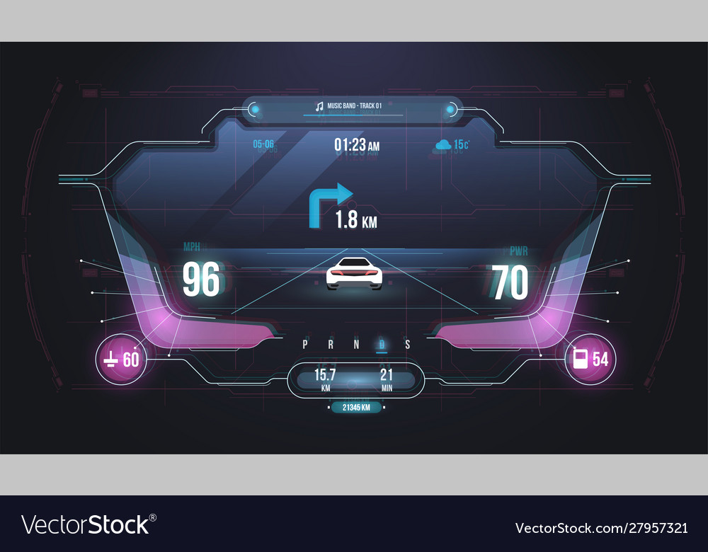 Cars infographic ui analysis and diagnostics Vector Image