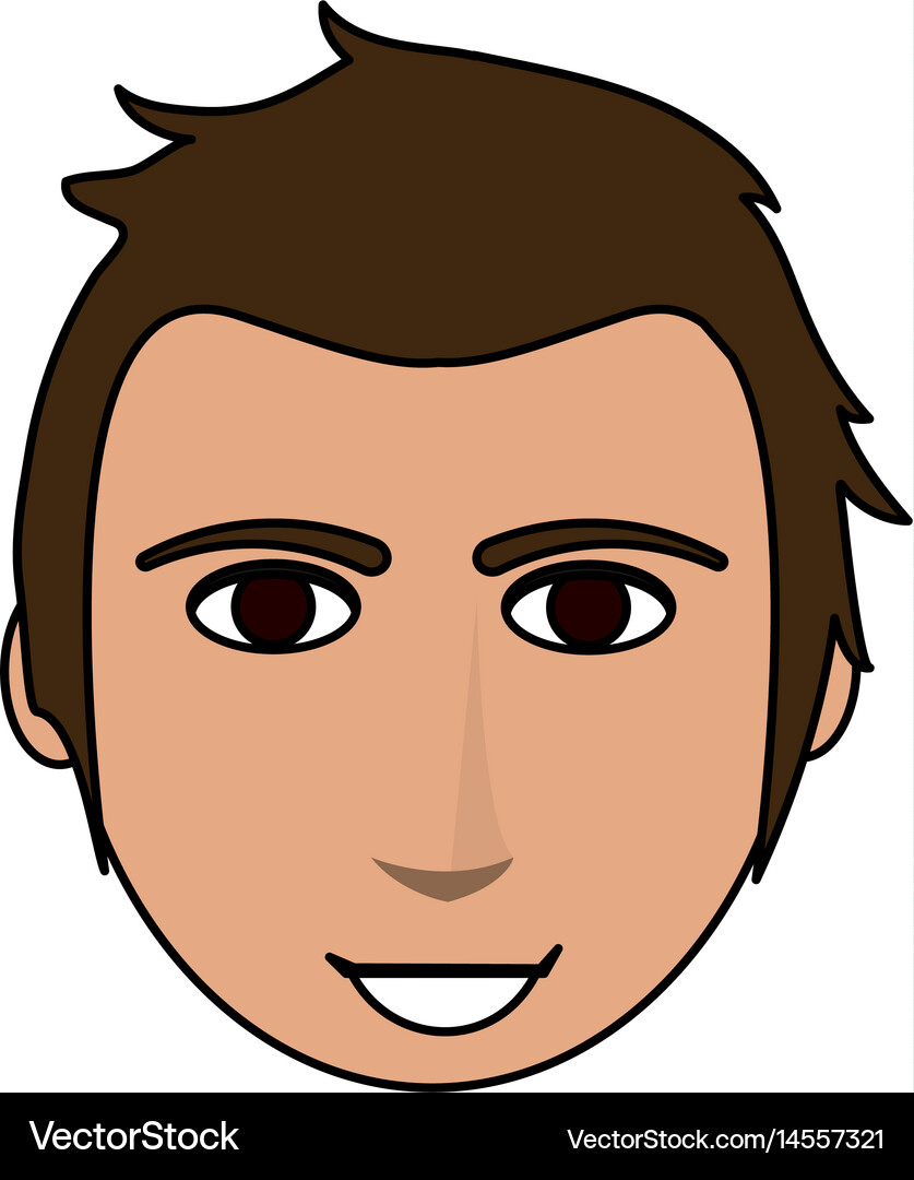 Human Face Vector Front Front And Side View Silhouette Of A Man Head.