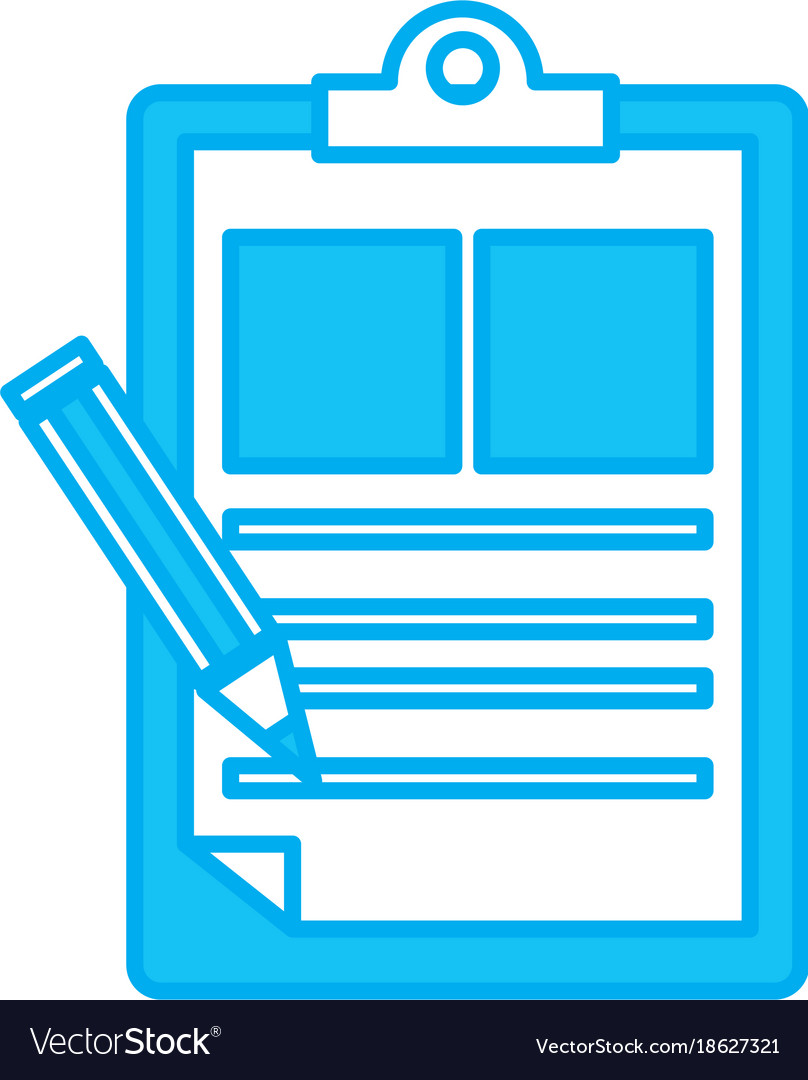 Document board with pencil Royalty Free Vector Image