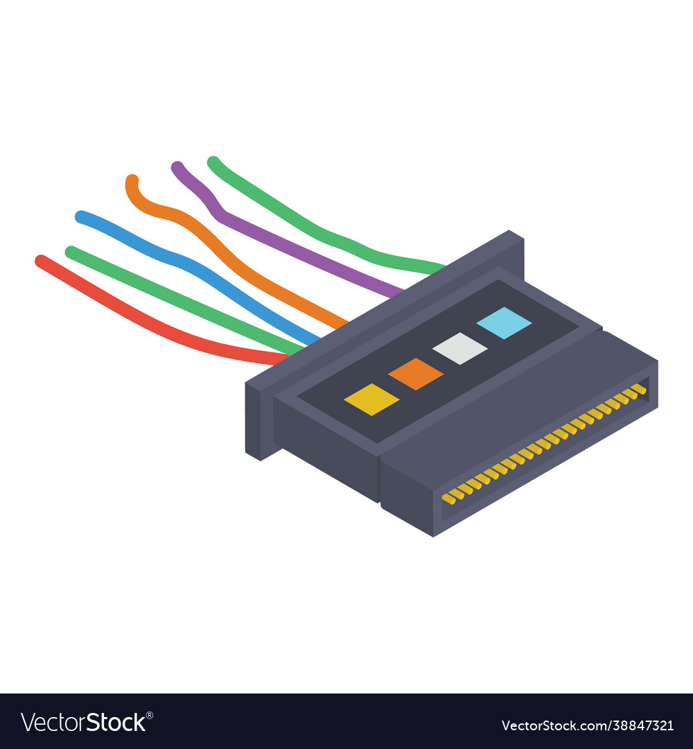 Electric connector jack Royalty Free Vector Image