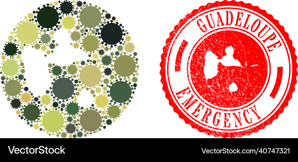 Emergency watermark stamp and covid infection Vector Image