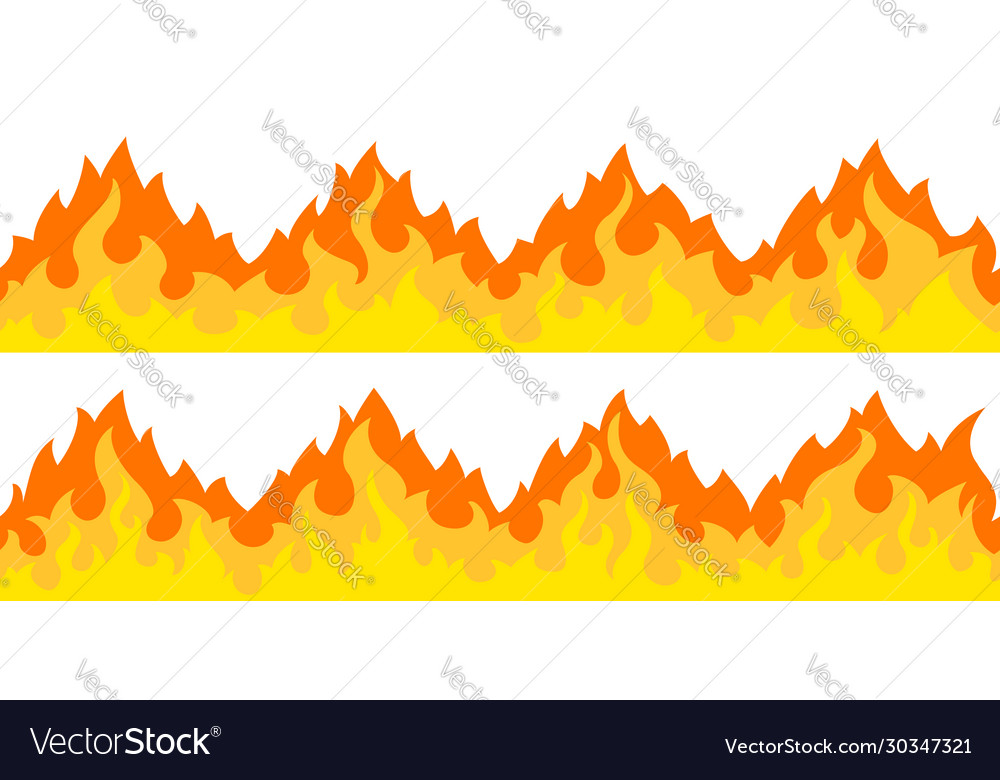 Fire flame frame borders Royalty Free Vector Image