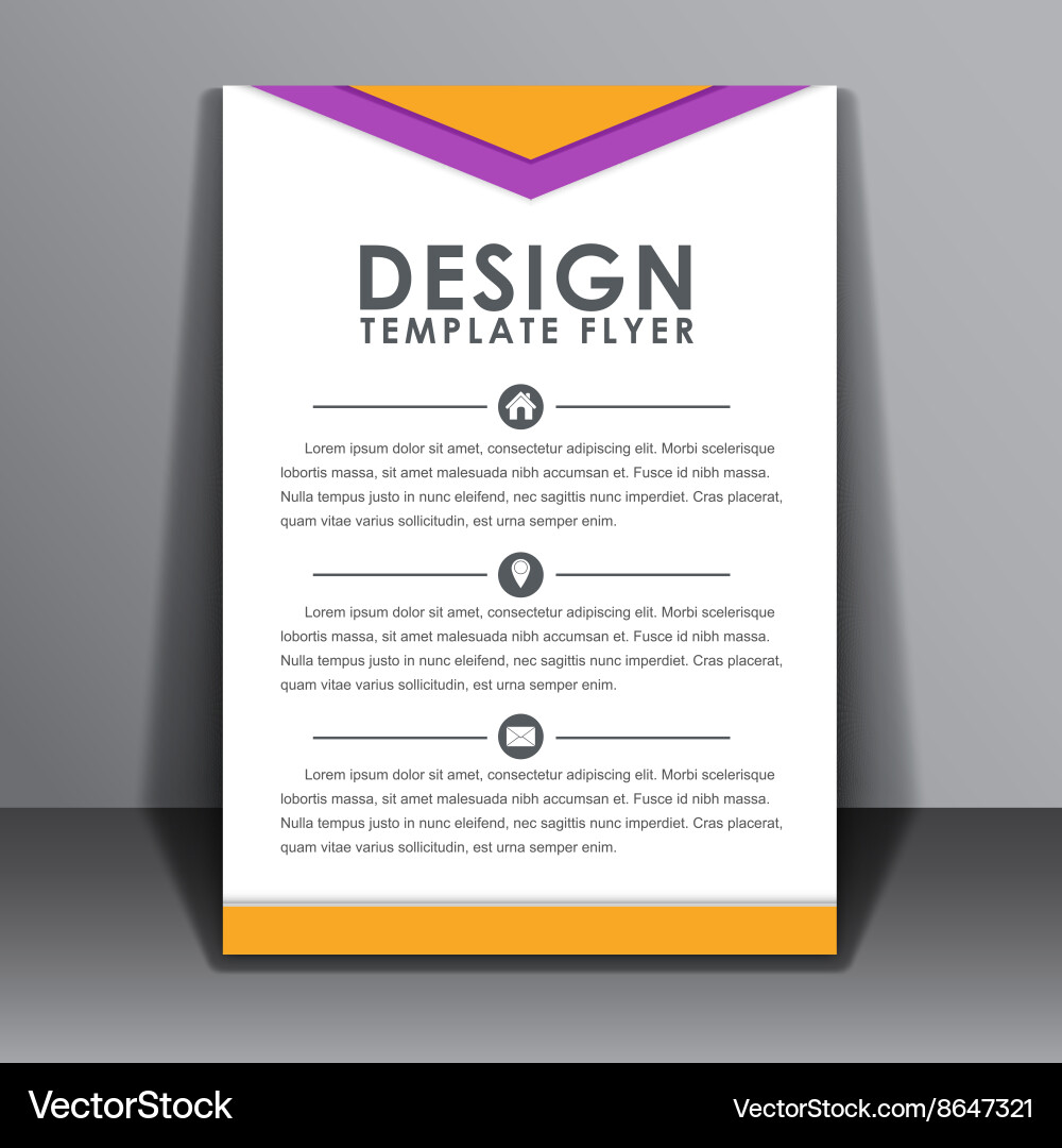 Flyer in the style of material design Royalty Free Vector