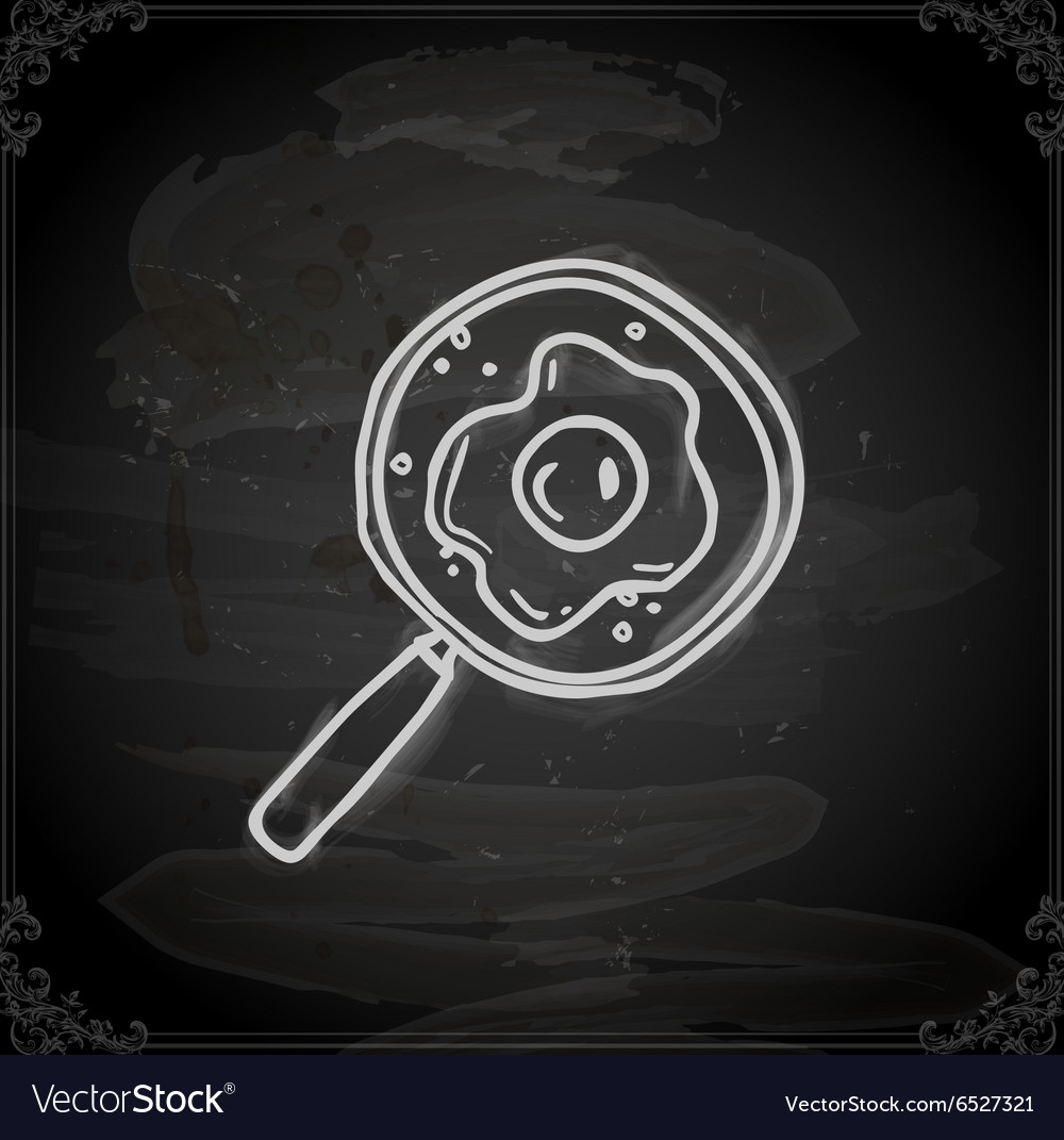 Hand drawn cooked eggs Royalty Free Vector Image