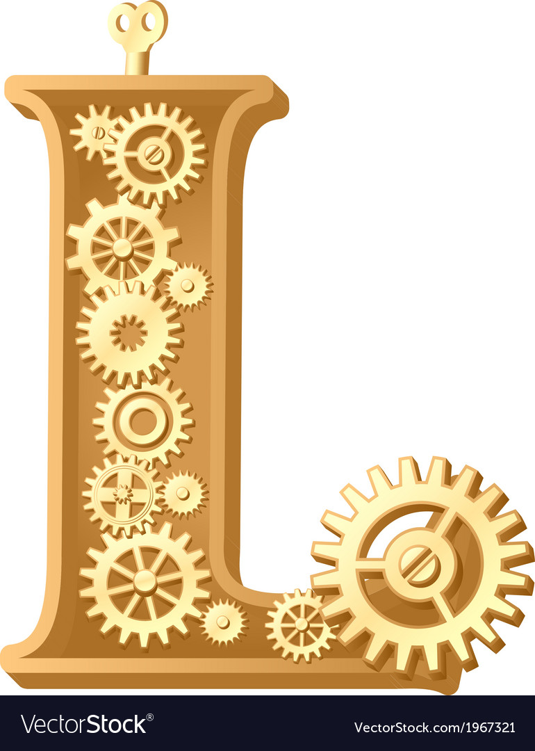 Mechanical alphabet Royalty Free Vector Image - VectorStock