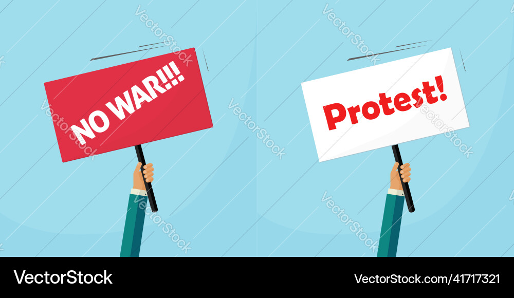 No war activist or anti-war protest person Vector Image
