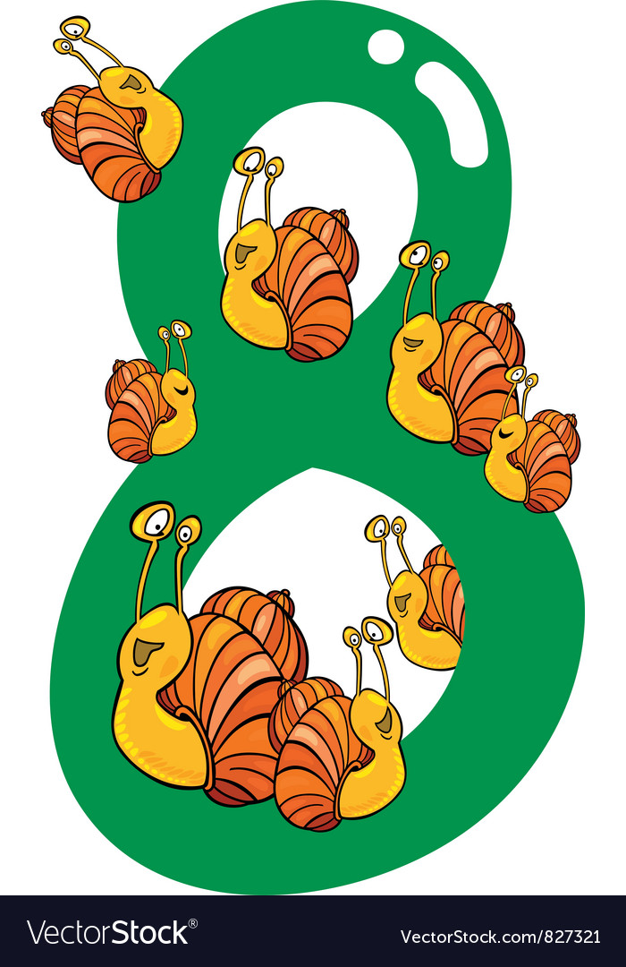 Number eight Royalty Free Vector Image - VectorStock