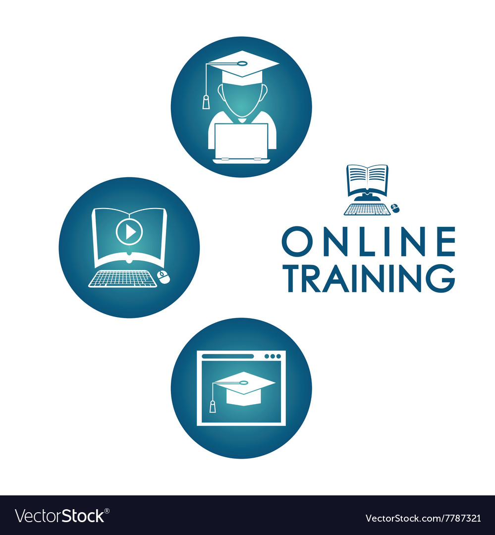 Online education and elearning Royalty Free Vector Image