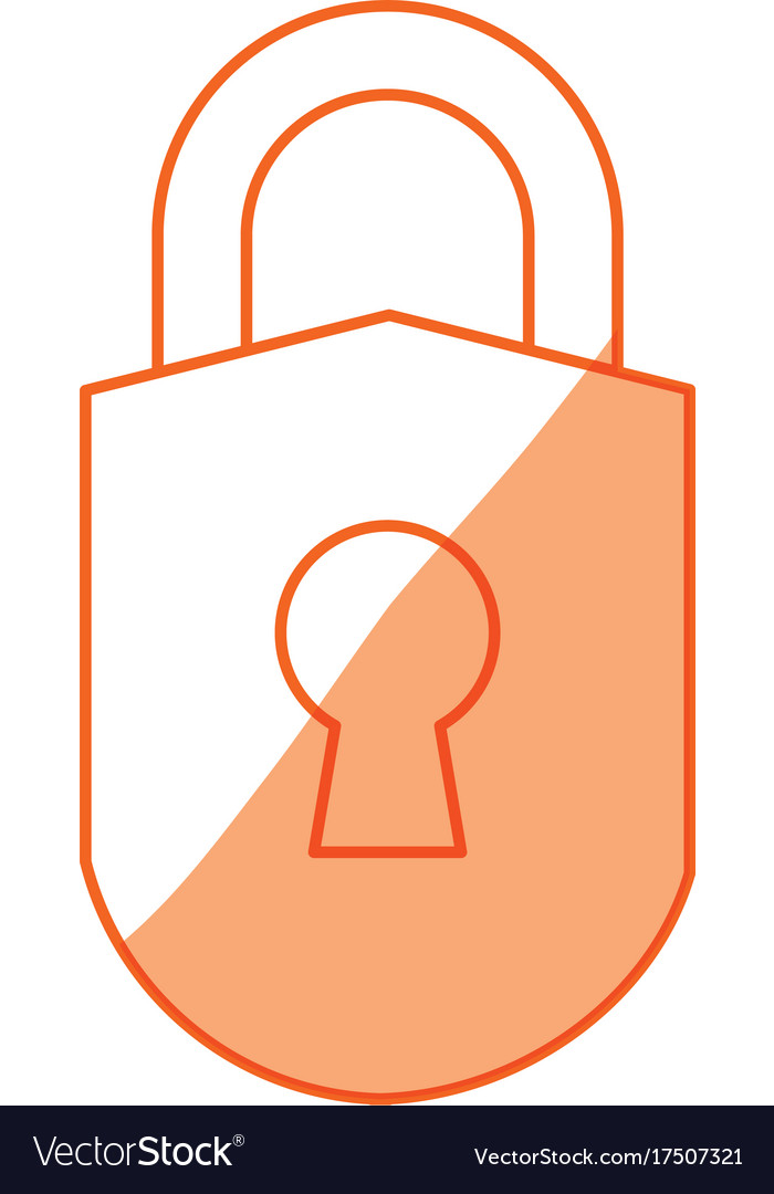 Padlock security symbol Royalty Free Vector Image