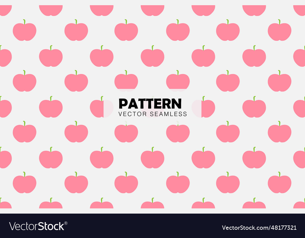 Pink apples pattern Royalty Free Vector Image - VectorStock