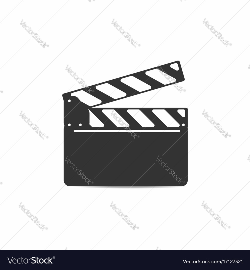 Simple clapper board with mounting isolated Vector Image