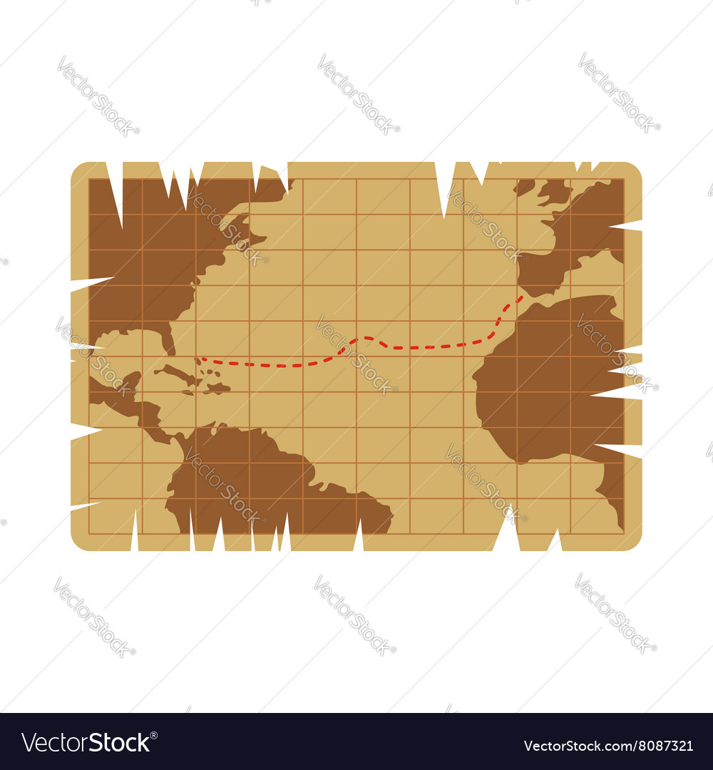Vintage map icon Royalty Free Vector Image - VectorStock