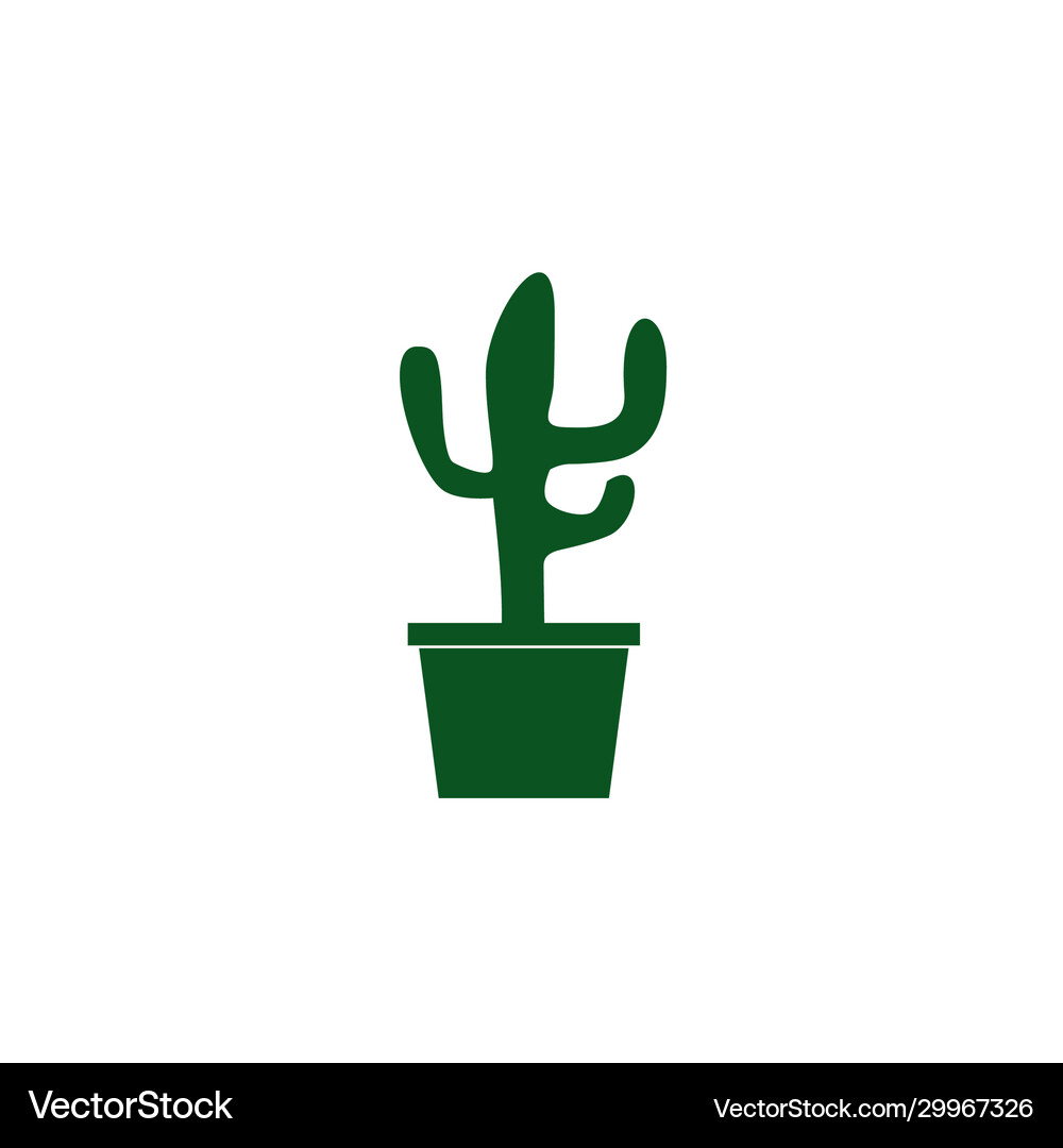 Cactus logo design template Royalty Free Vector Image