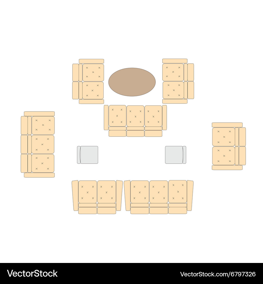 Contours sofas Royalty Free Vector Image - VectorStock