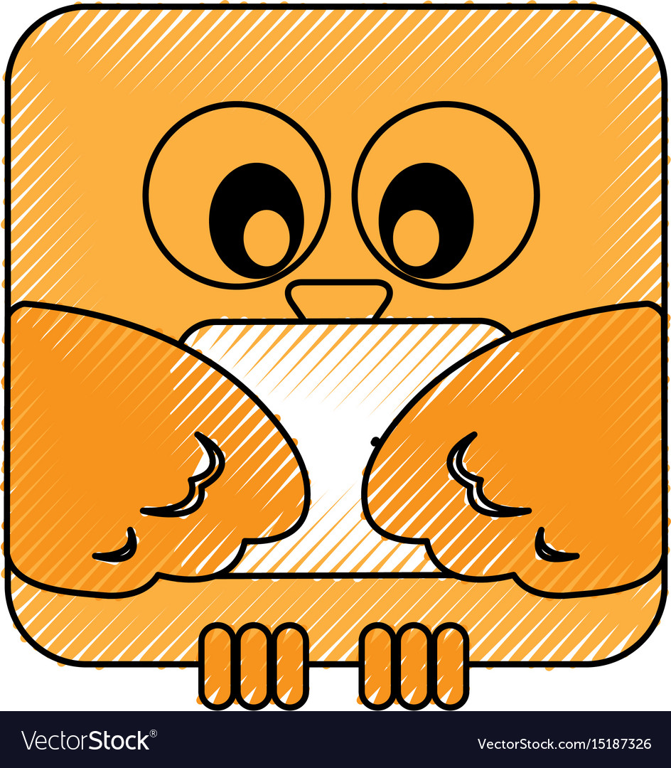 Cute bird expression comic Royalty Free Vector Image