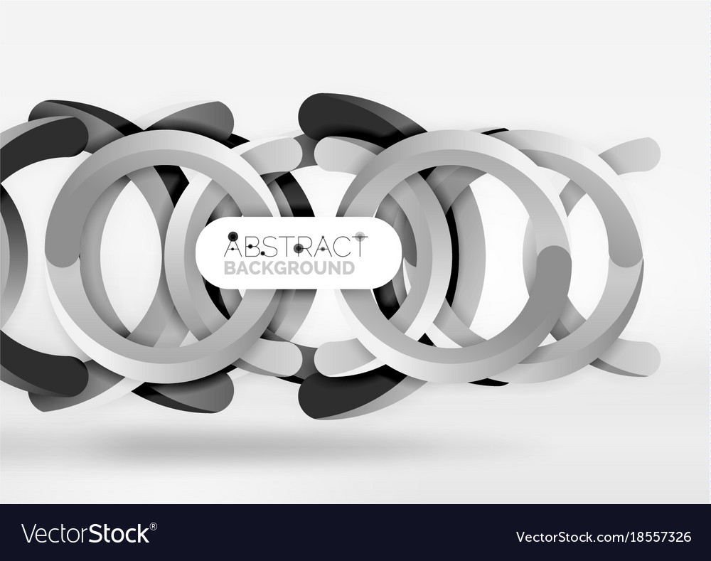 Modern 3d ring abstract background Royalty Free Vector Image