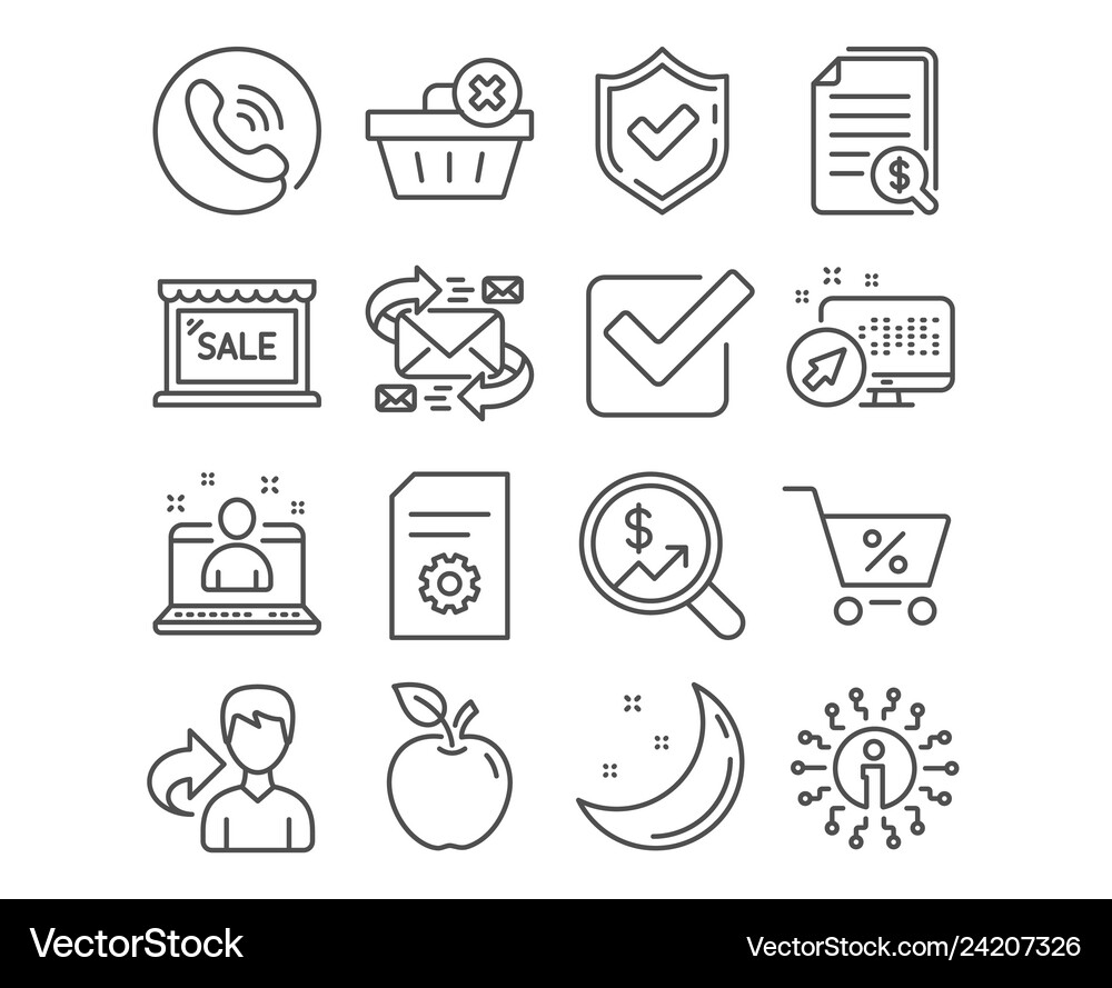 Set sale checkbox and special offer icons delete Vector Image