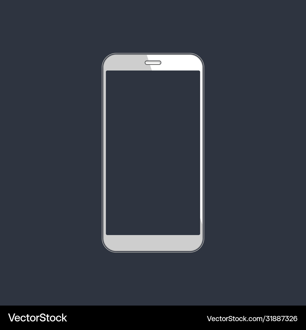 Smartphone mobile phone isolated on dark Vector Image