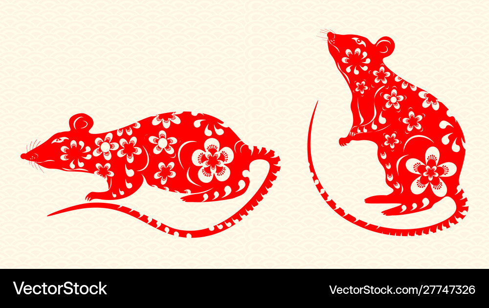 The rat is a symbol the Royalty Free Vector Image