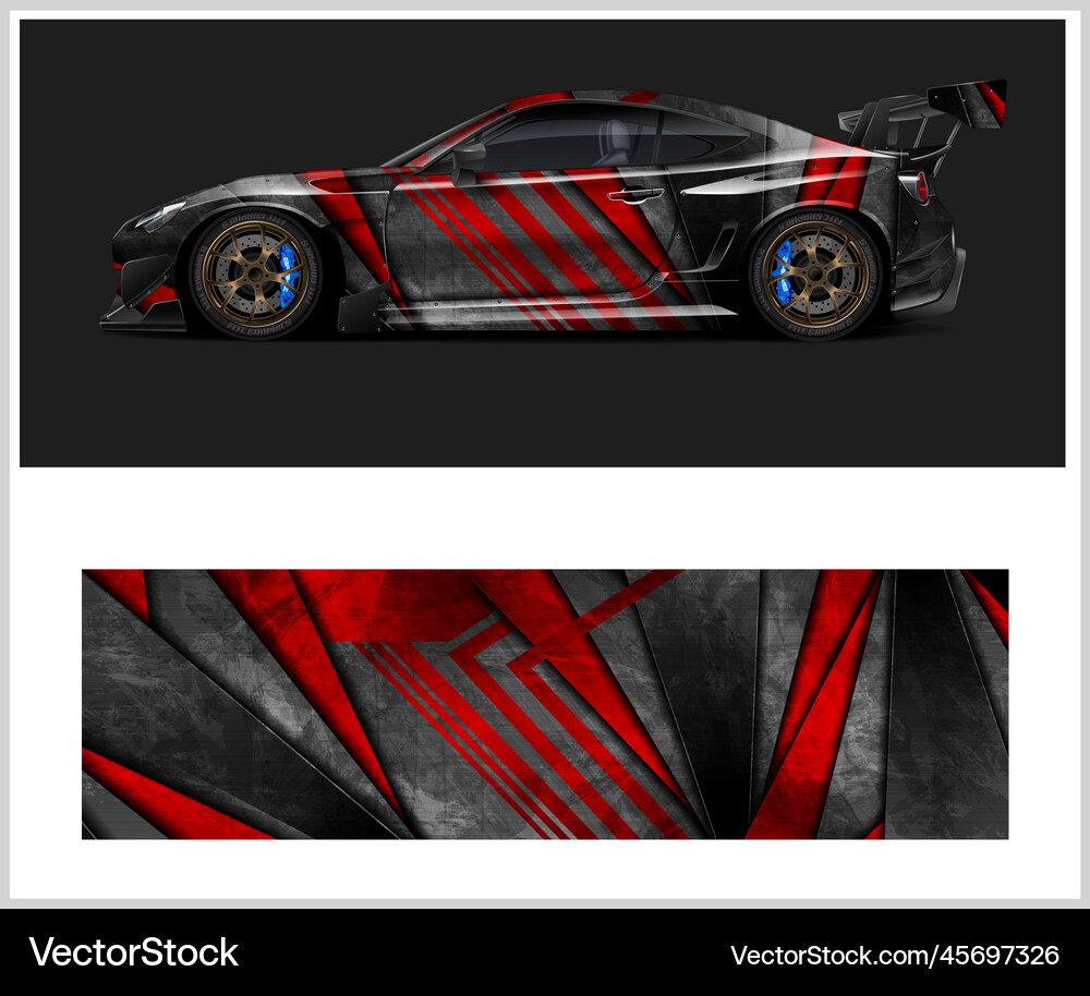 Vinyl vehicle wrap sticker design car wrap Vector Image