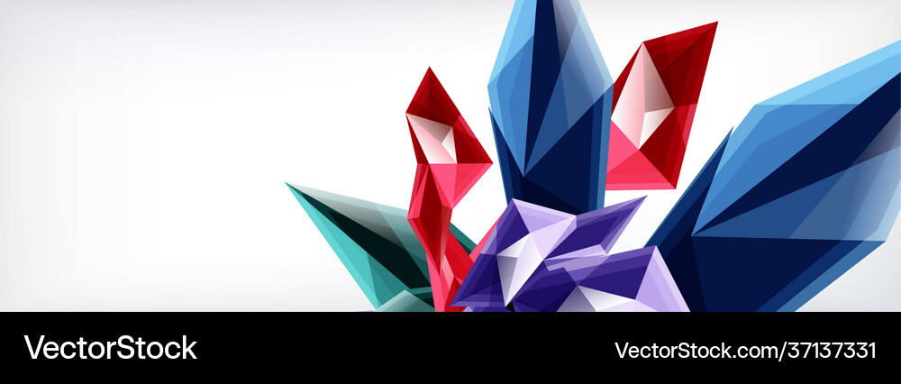 3d triangles and pyramids abstract Royalty Free Vector Image
