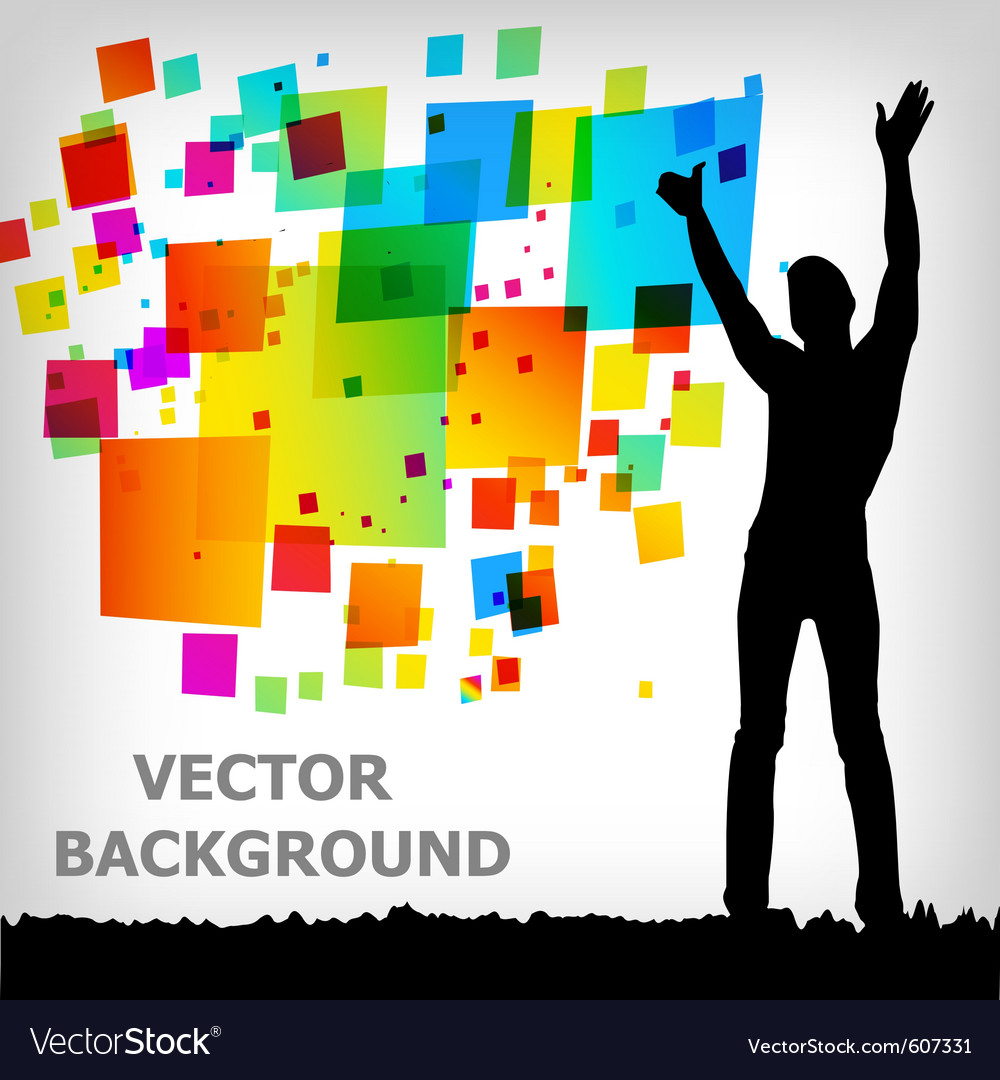 Abstract square colorful background Royalty Free Vector