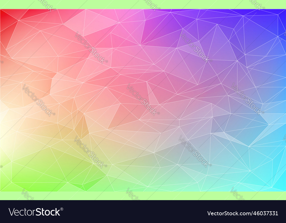 Background material polygon-like rainbow gradient Vector Image