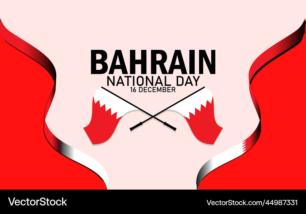 Bahrain national day celebration poster Royalty Free Vector