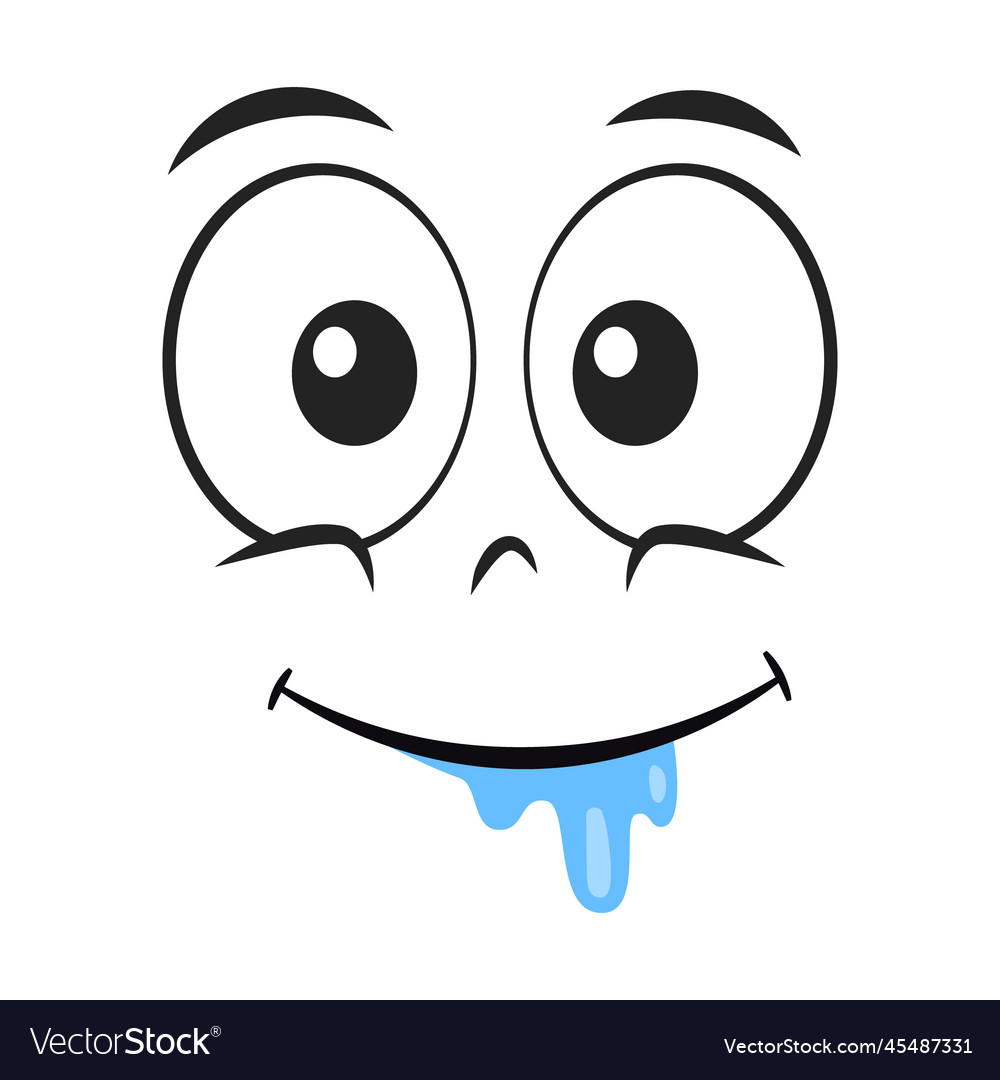 Cartoon drooling face usually shows desire Vector Image Cartoon drooling face usually shows desire Vector Image