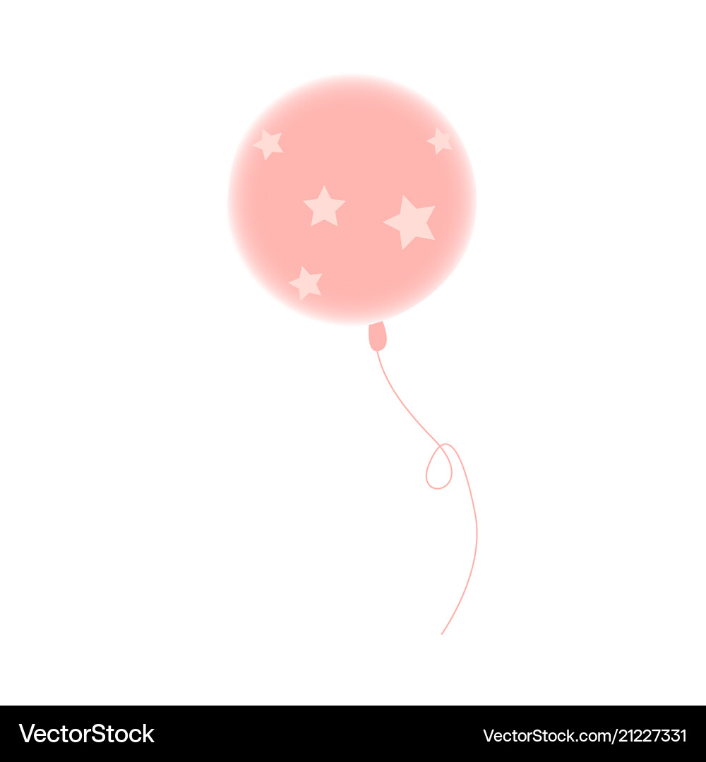 Cartoon rubber balloon with stars Royalty Free Vector Image