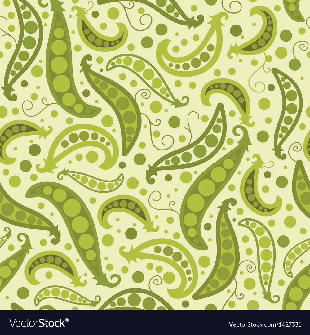 Green peas seamless pattern background Royalty Free Vector