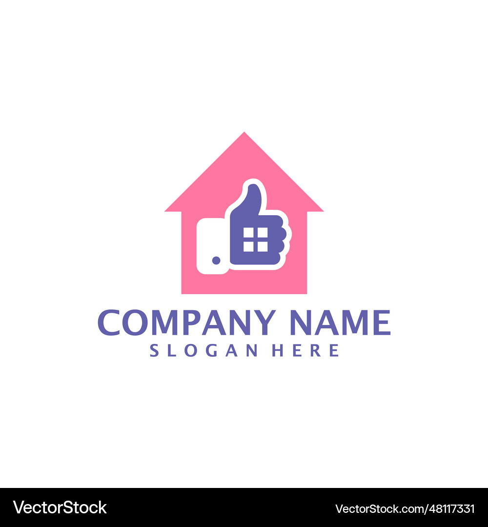 Like house logo design home logo design template Vector Image