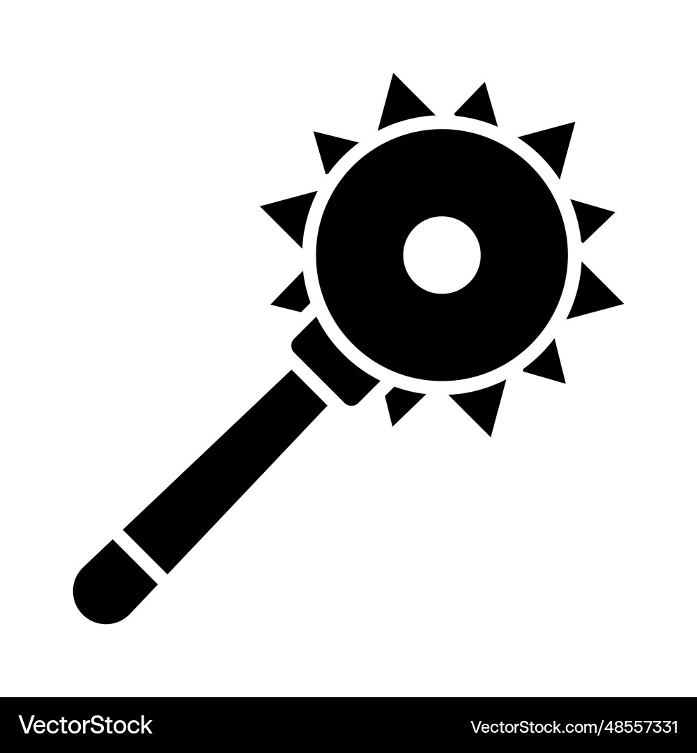 Mace glyph icon for personal and commercial use Vector Image