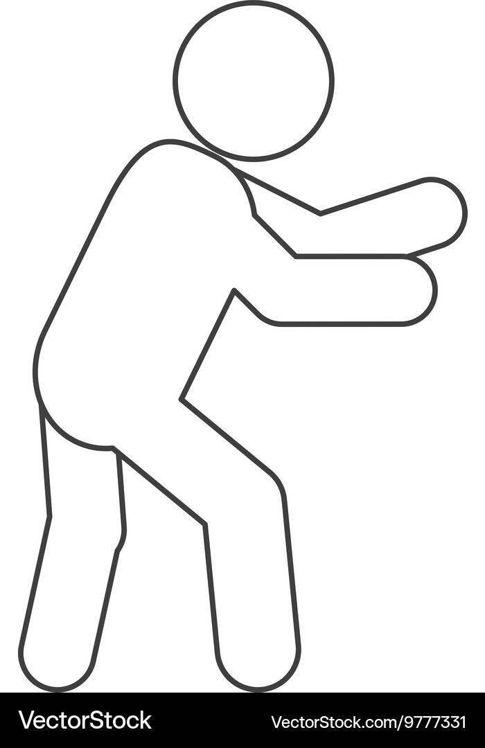 Male pictograph moving icon Royalty Free Vector Image