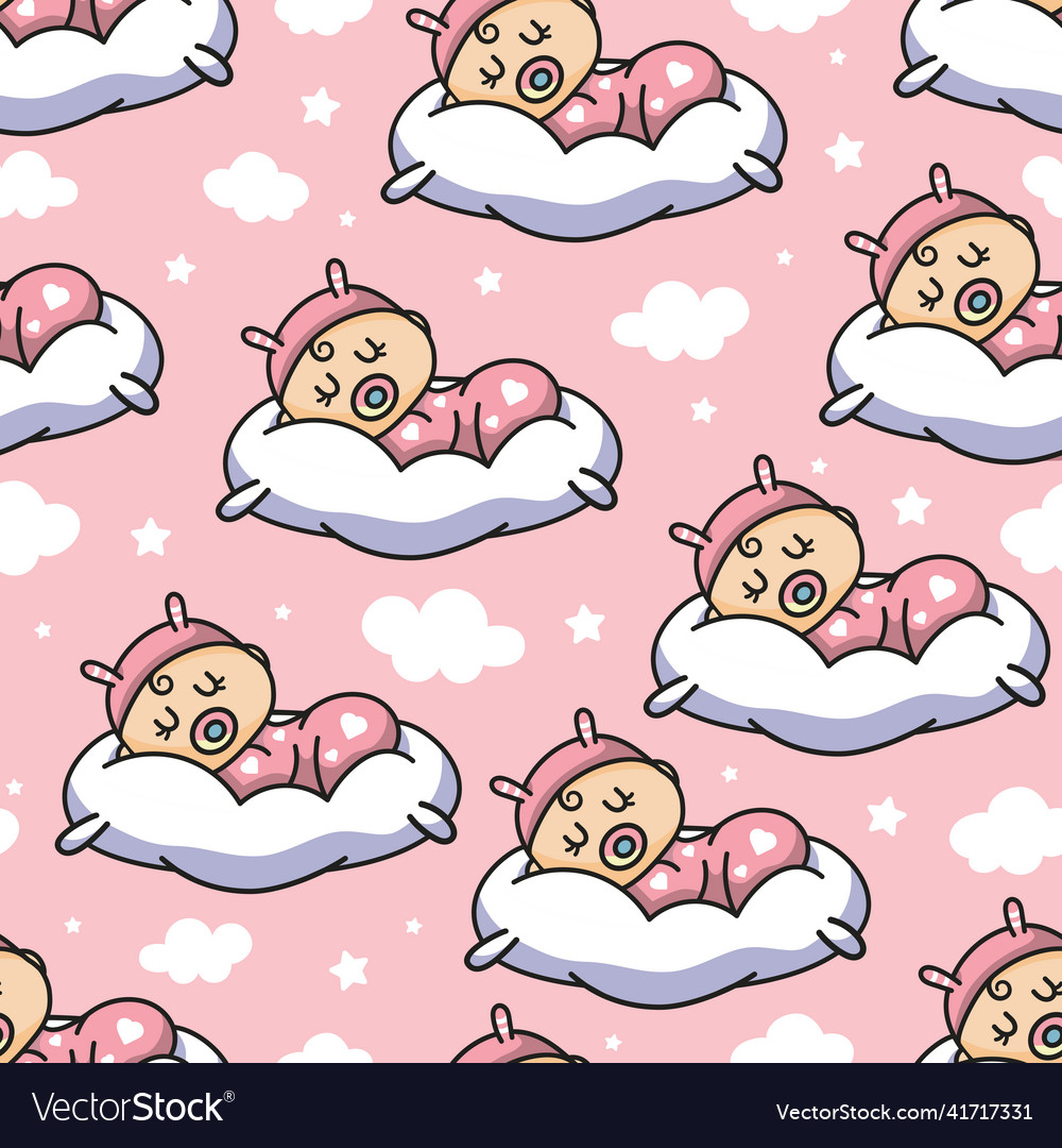 Newborn sleeping Royalty Free Vector Image - VectorStock